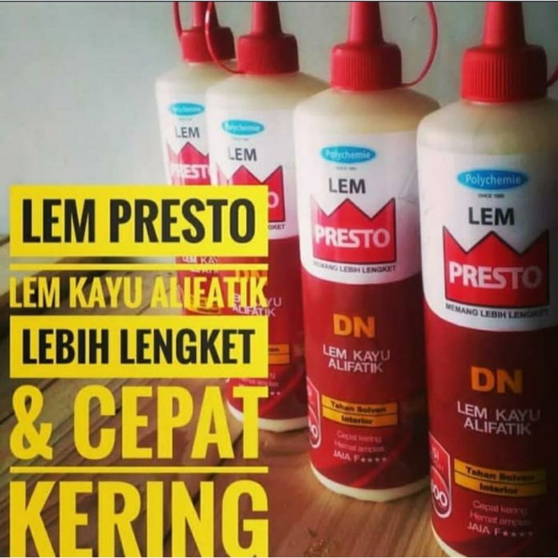 Jual Lem Presto 600gr DN Lem Kayu Interior ALIFATIK WOOD GLUE 600 GR ...