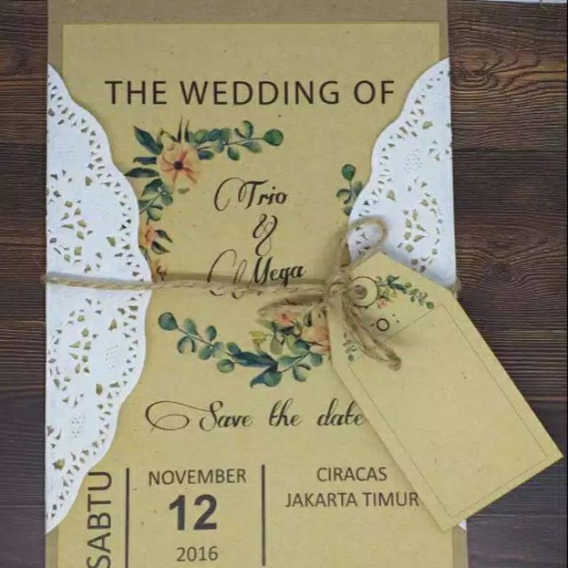 Jual Invitation, Undangan Vintage, Undangan simple, Undangan Unik dan ...