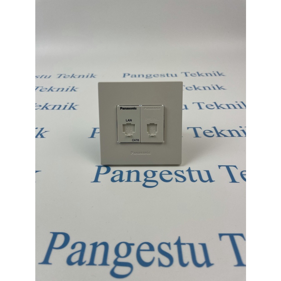 Jual Stop Kontak Outlet Data / Socket LAN CAT6 + TELEPON Panasonic ...