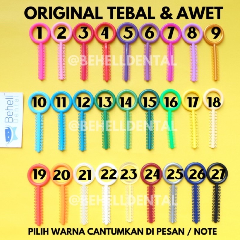 Jual BEHELLDENTAL ORI KARET BEHEL AMERICAN ORTHODONTICS SUPER TEBAL ...