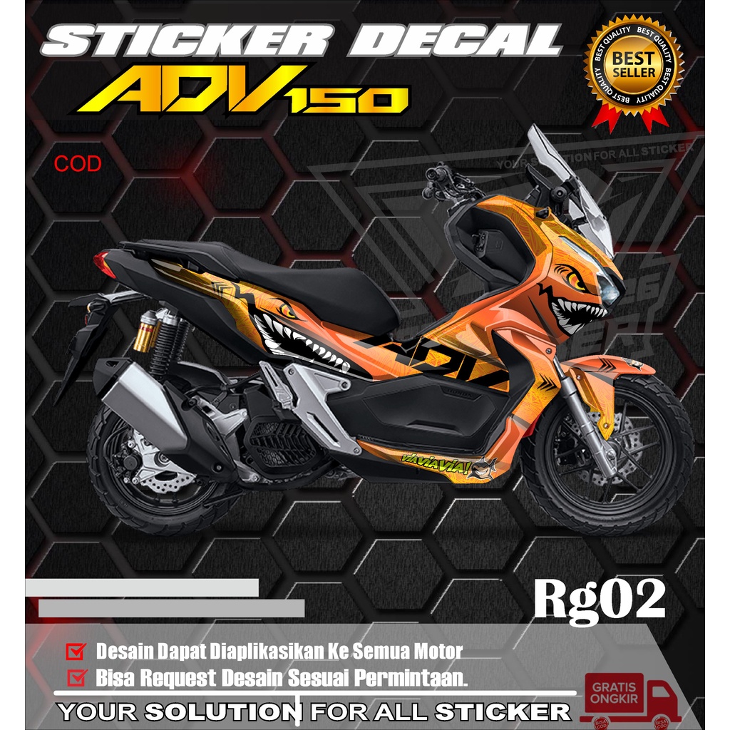 Jual Decal Sticker Honda ADV 150/Dekal Stiker striping Adv full body ...