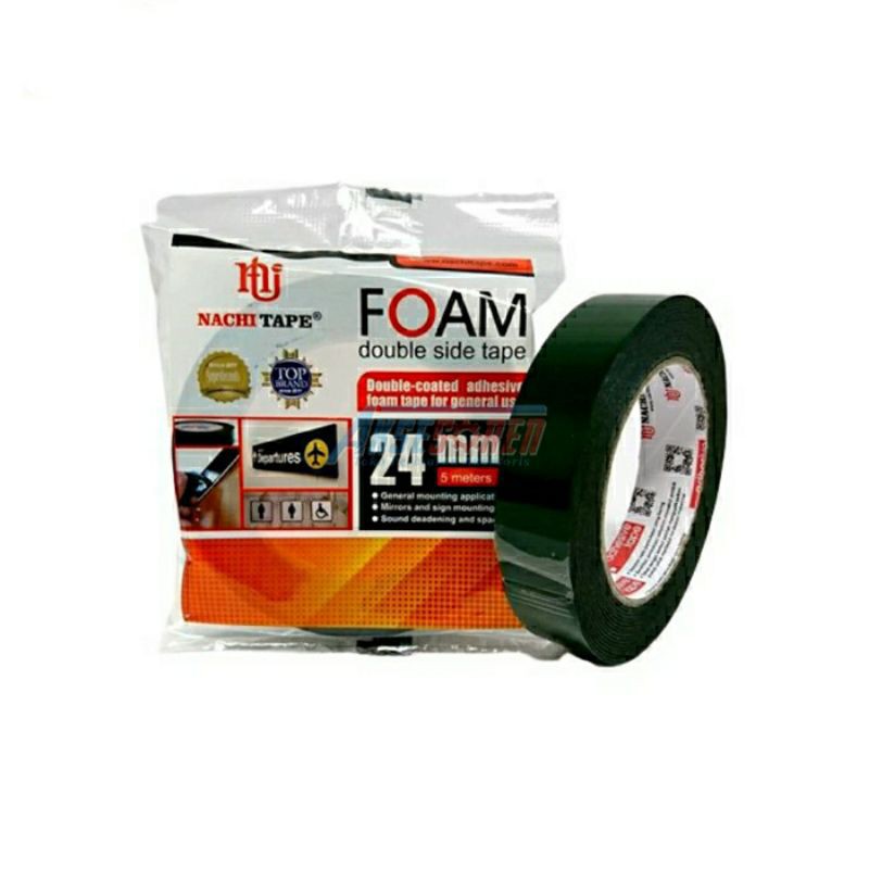 Jual Double Tape Foam Nachi [24 mm/1 pcs] / Lakban Isolasi Selotip Dobel Tip Hitam | Shopee ...