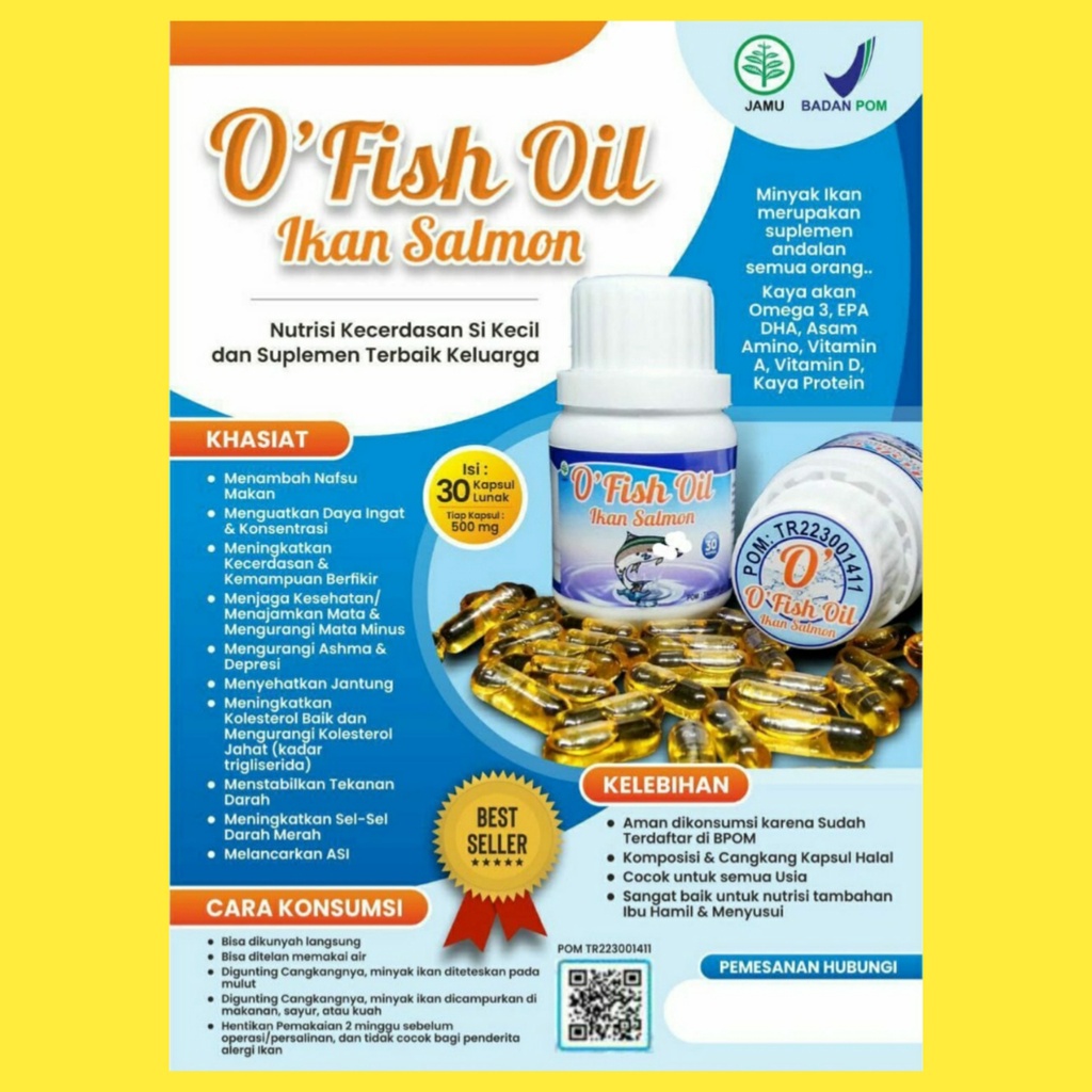 Jual Minyak Ikan O Fish Oil / Minyak Ikan Salmon / Vitamin Minyak Ikan ...