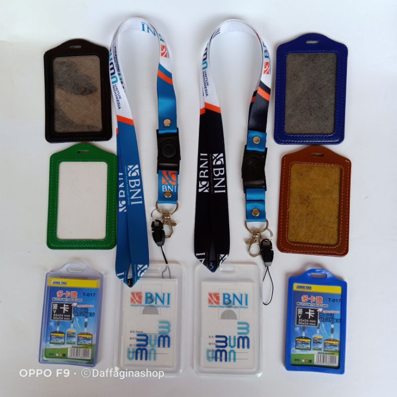 Jual Bank BNI Name Tag Tali gantungan Id Card Holder Lanyard Printing ...