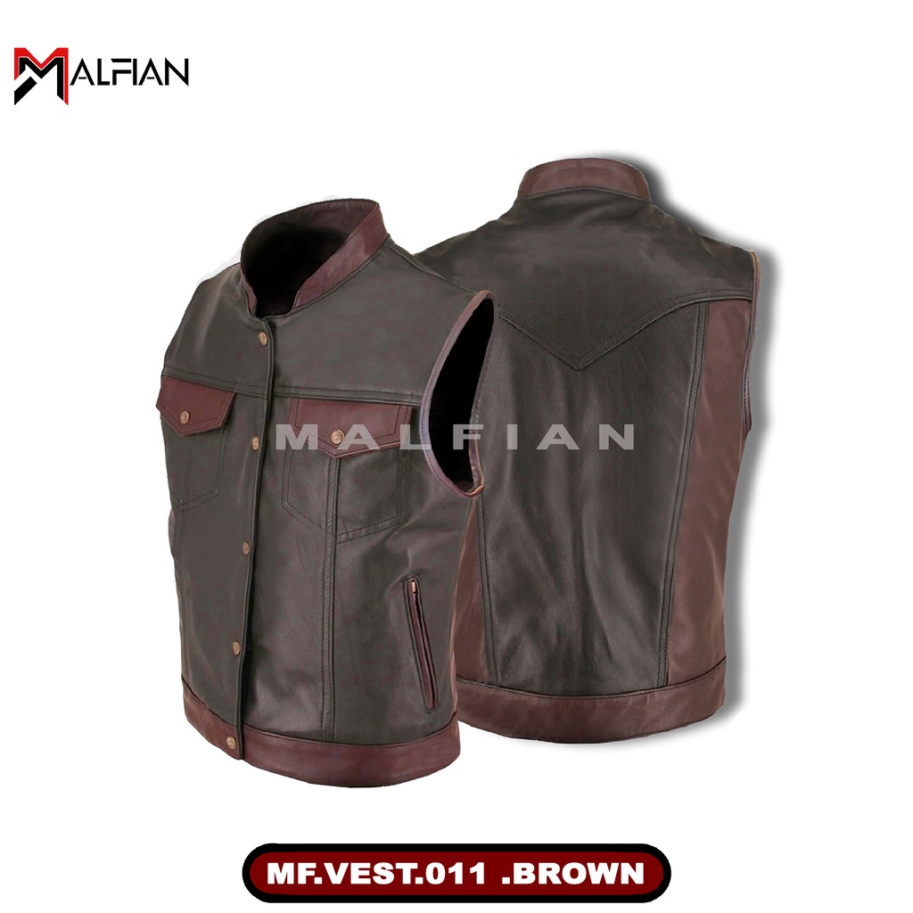 Jual Rompi Kulit Motor Rompi Kulit Sintetis Rompi Riding Rompi Bikers ...