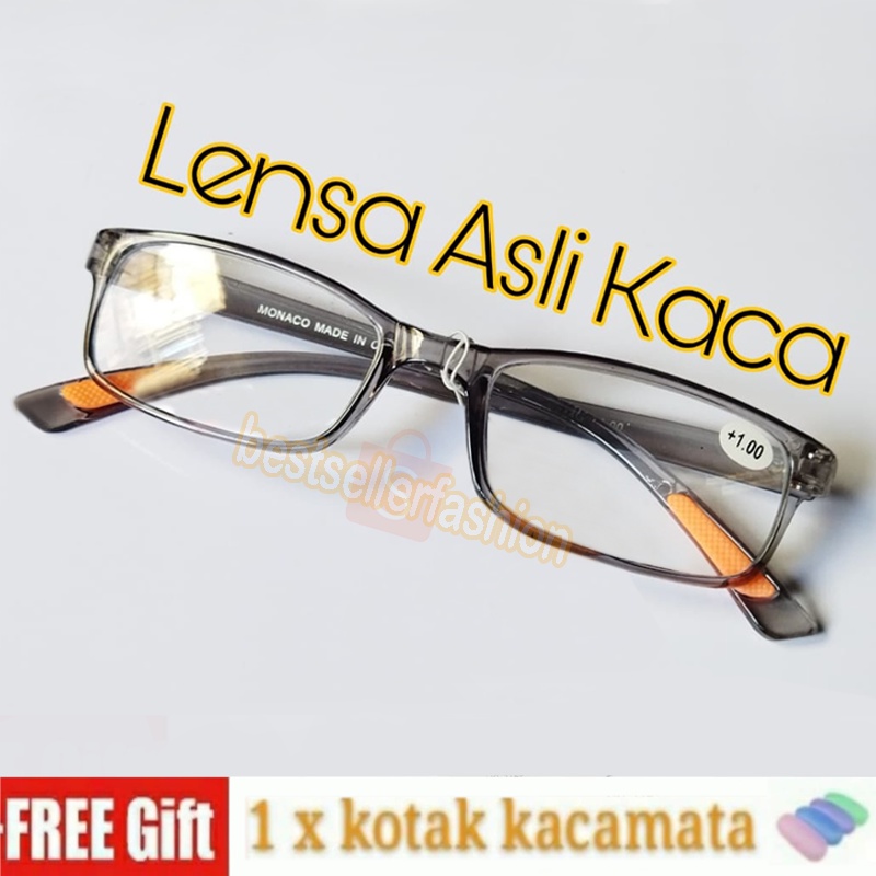 Jual Termurah Kacamata baca plus pria asli lensa KACA kacamata super fokus kacamata baca plus +1 ...