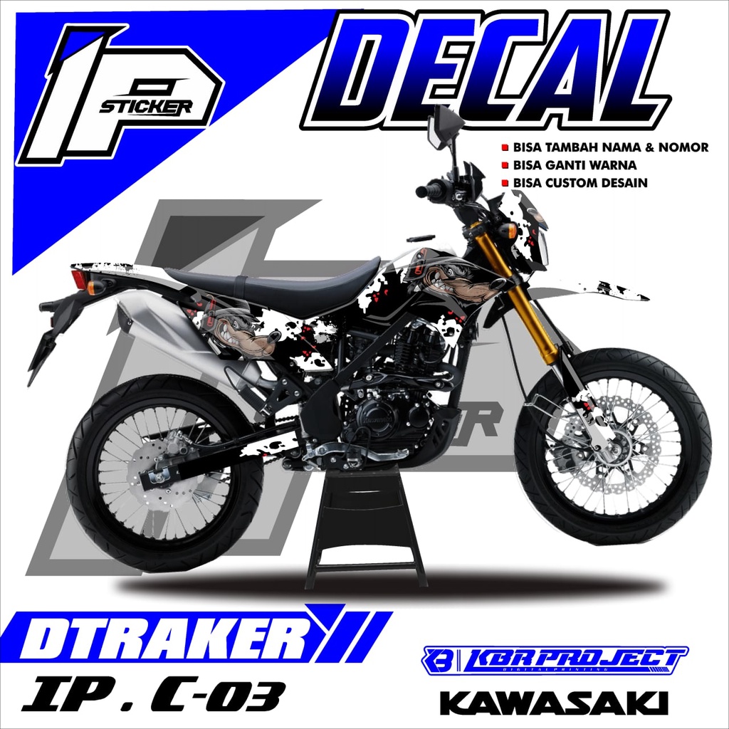 Jual Decal DTRACKER - Sticker Decal Variasi List KAWASAKI DTRACKER IP.C ...