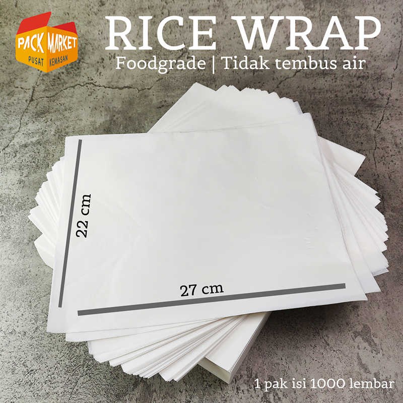 Jual Rice Wrap / Bungkus Nasi Isi 1000 Lembar | Shopee Indonesia