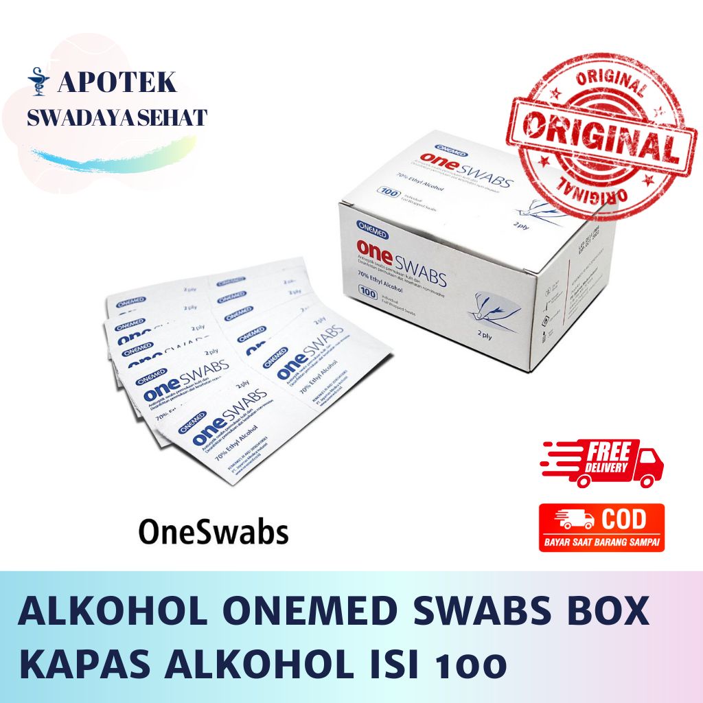 Jual Kapas Alcohol Swabs Onemed Box Isi 100 Pcs - Alkohol Swab | Shopee ...