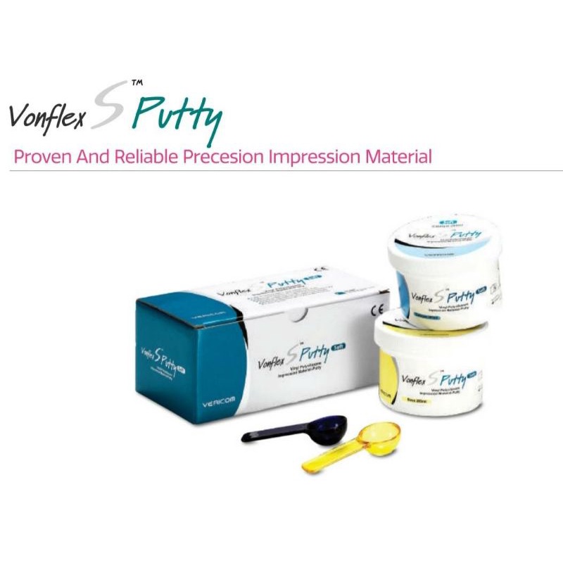 Jual Dental Bahan Cetak gigi PUTTY Vericom Normal Setting Vonflex S Vinyl polysiloxane ...
