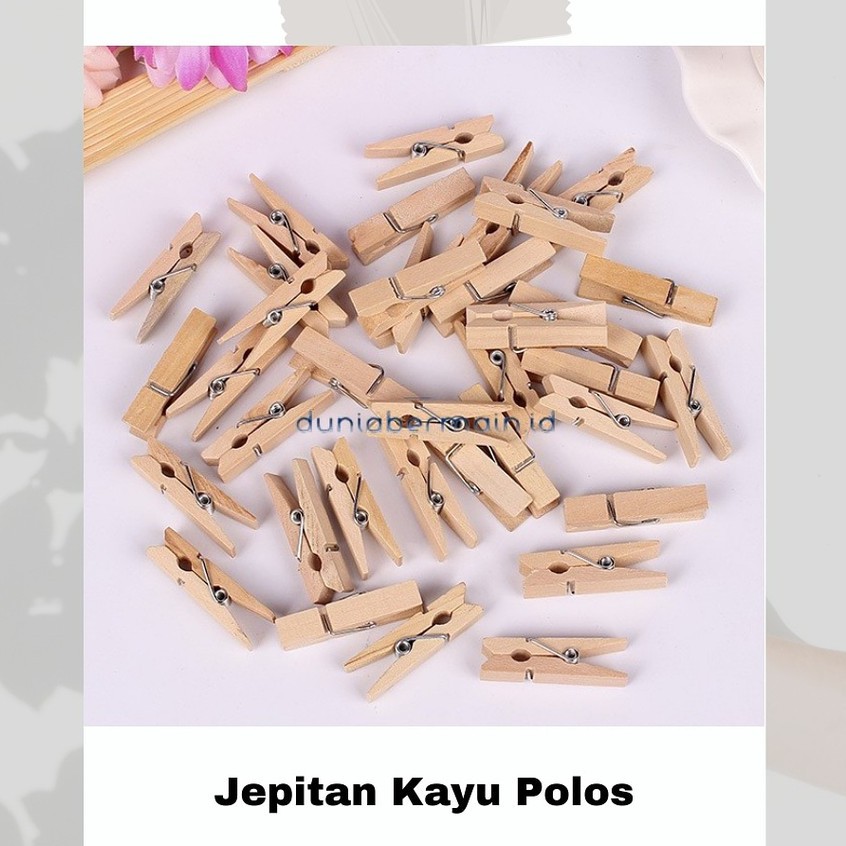 Jual Klip Kayu/ Jepitan Kayu / Wooden Clip + Tali Rami isi 20pcs ...