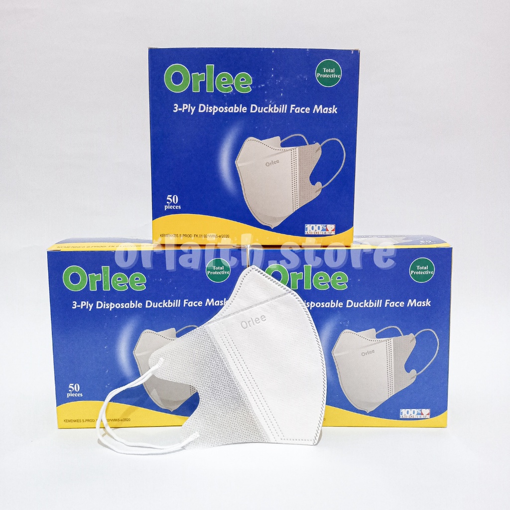 Jual MASKER DUCKBILL ORLEE EMBOSS EARLOOP ISI 50 PCS | Shopee Indonesia