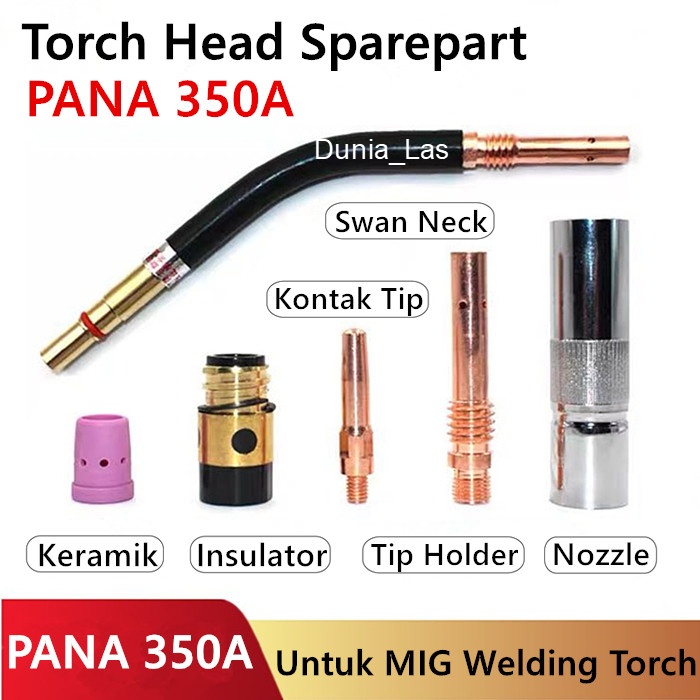 Jual Tipe Panasonic 350A Nozzle Kontak Contact Tip Holder Keramik ...