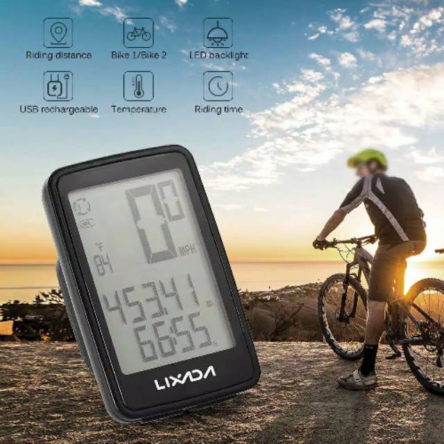 Jual Speedometer Sepeda LIXADA wireless dan Rechargeable - Spidometer ...