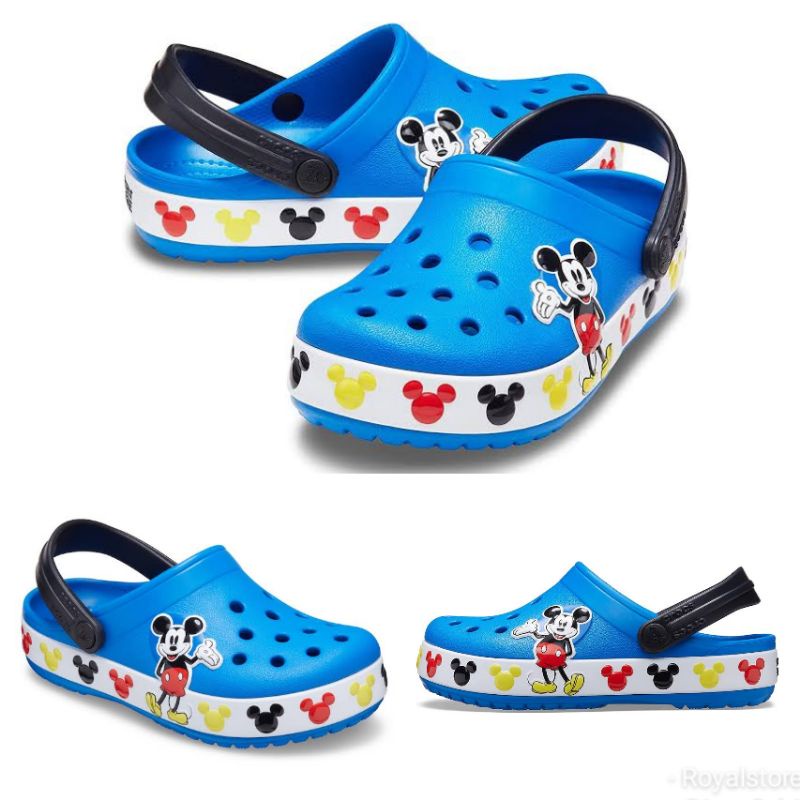 Jual Crocs Kid's Fun Lab Disney Mickey Mouse Blue Band Clog ORI STORE ...