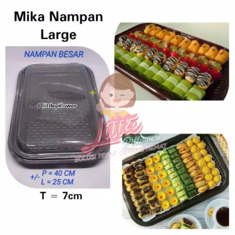 Jual LPD (ISI 10PCS - NAMPAN L) Mika Nampan Large/mika kue besar/mika ...
