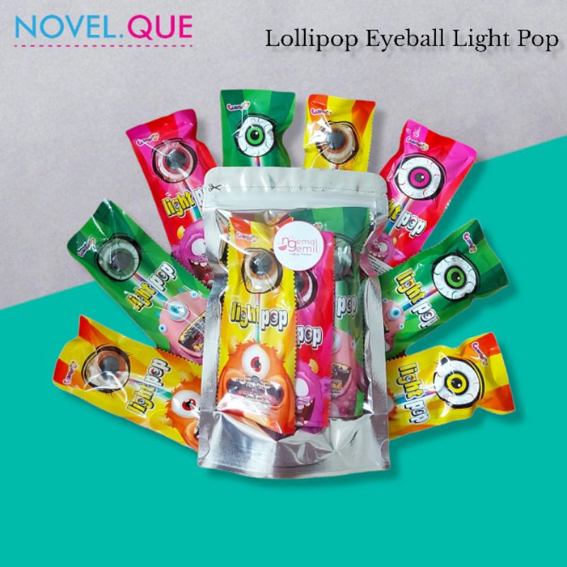 Jual Lolipop Eyeball Light Popb/ Lolipop Bola Mata Viral Nyala | Shopee ...