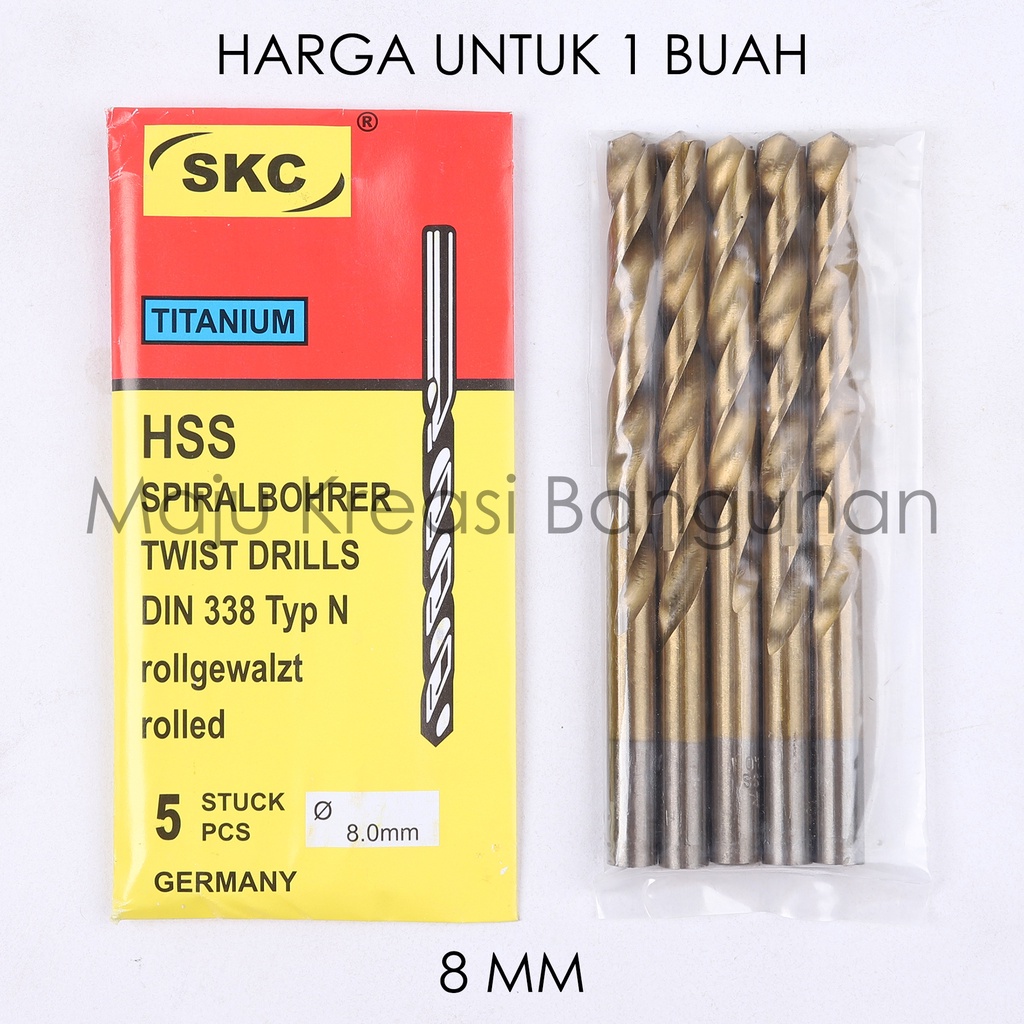 Jual Mata Bor Besi Baja Kuning 8mm 8 mm Kuningan Twist Drill Titanium | Shopee Indonesia