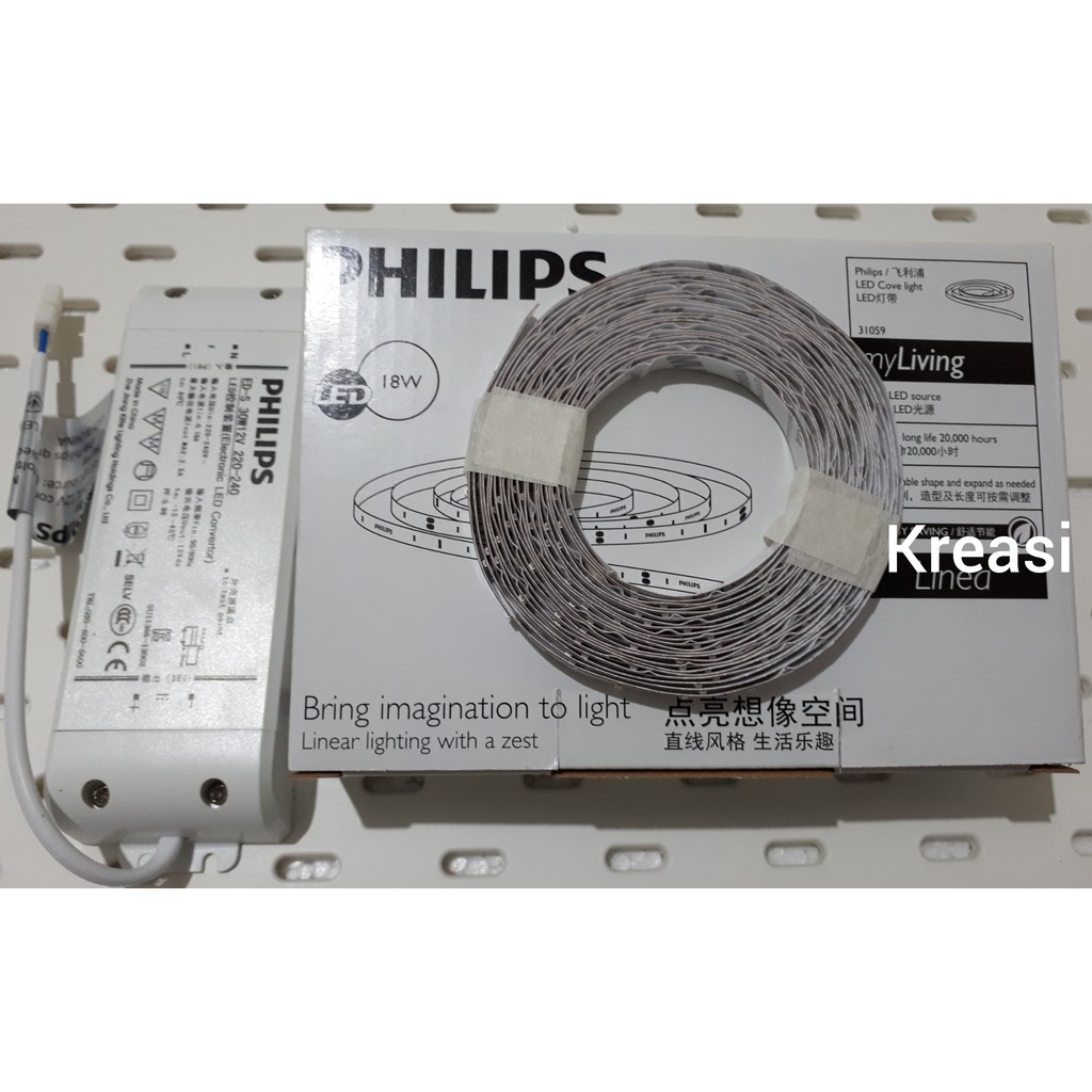 Jual LED STRIP PHILIPS 18 WATT / 18W 31059 KOMPLIT ADAPTOR - KUNING ...