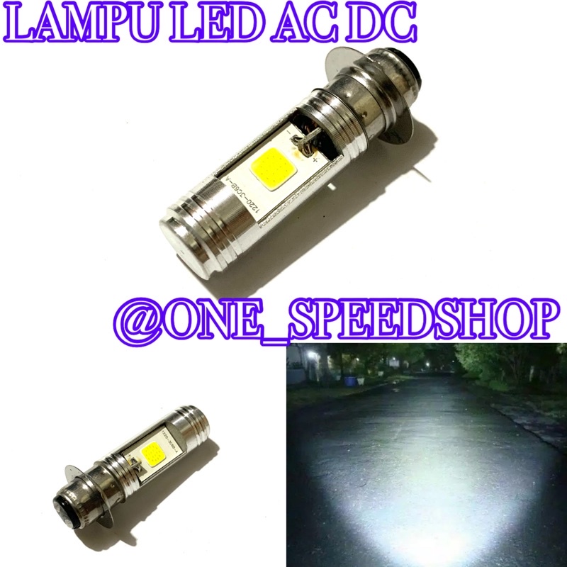 Jual LAMPU AC Dc Lampu LED Utama Depan 2Led Motor Bebek ACDC dan Matic Soket H6 Led 2 Sisi PnP ...