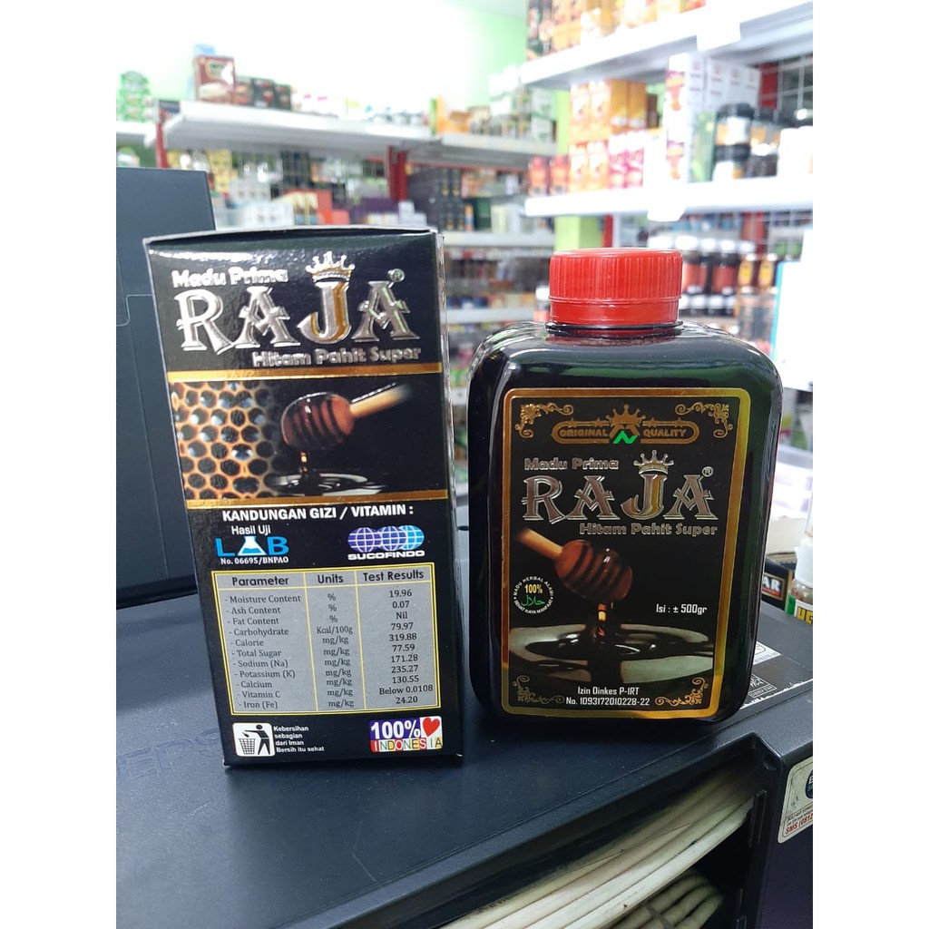 Jual Madu Prima Raja Hitam Pahit Super Ukuran 500gr Original | Shopee Indonesia