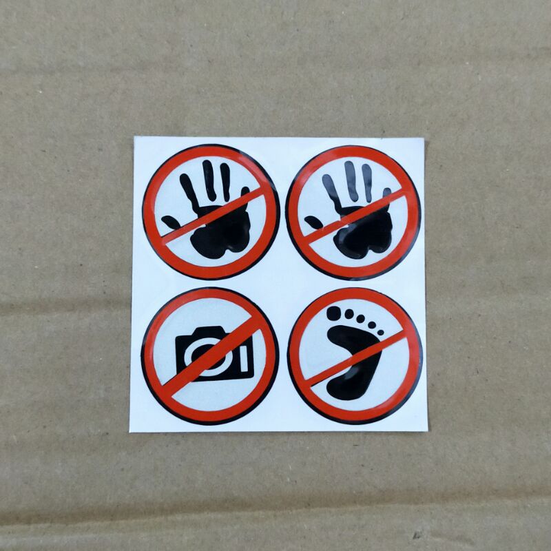 Jual sticker peringatan jangan diinjak dipegang difoto stiker | Shopee ...