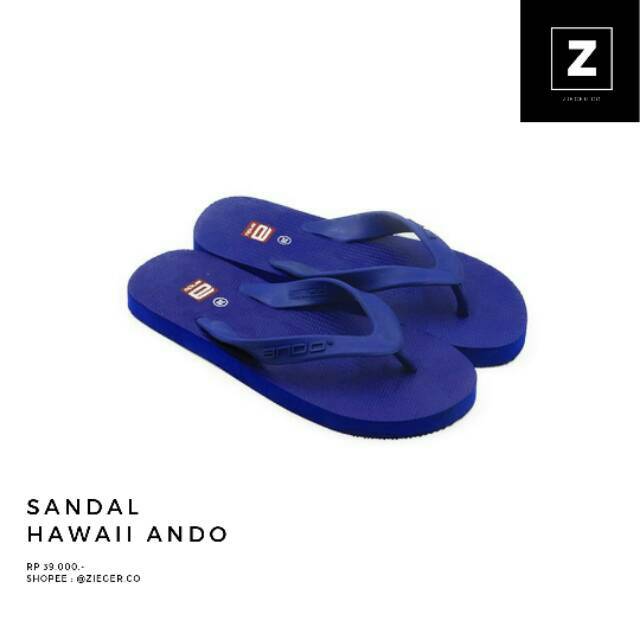 Jual Sandal Hawaii Ando (R-Blue) | Shopee Indonesia