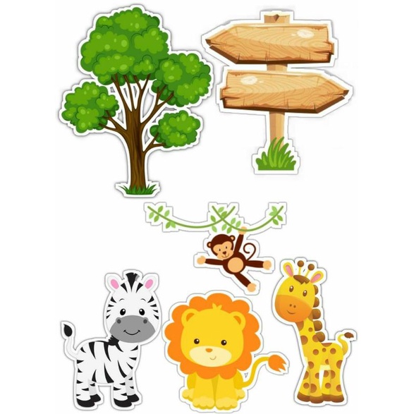 Jual Topper kebun binatang animals gajah singa bisa custom nama dan ...