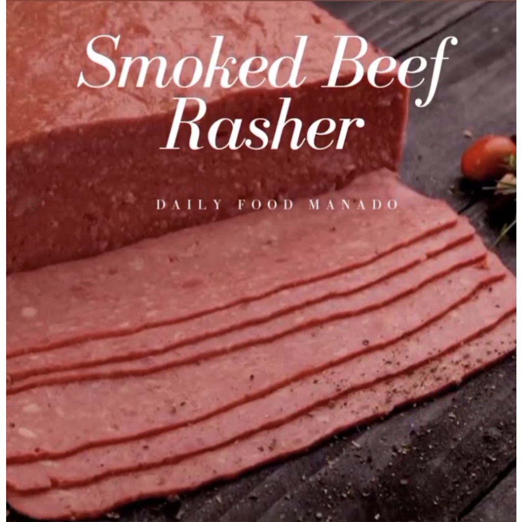 Jual Aroma Smoked Beef Rasher 1000 gr - Daily Food Manado | Shopee ...
