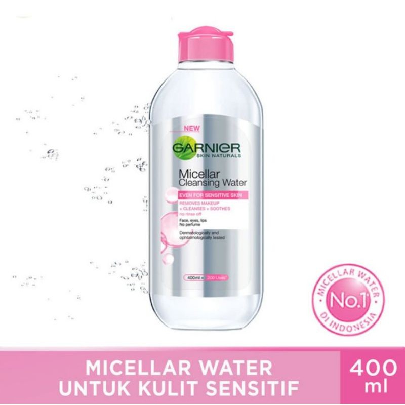 Jual Garnier MICELLAR WATER PINK Untuk Kulit SENSITIF 400ml Ukuran ...