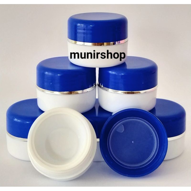 Jual POT KRIM 12,5gr BIRU TUA PUTIH | Shopee Indonesia