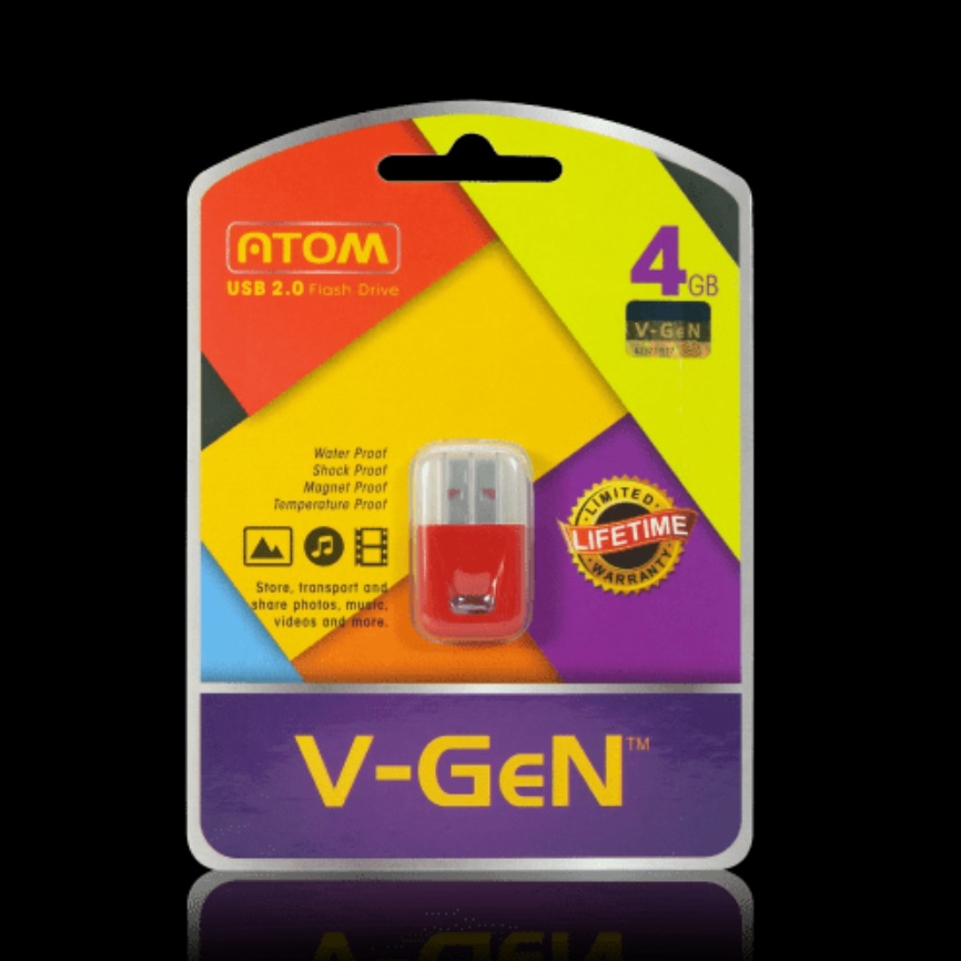 Jual USB Flashdisk 4gb 8gb 16gb 32gb 64gb ATOM Water Proof V-GeN Flash ...