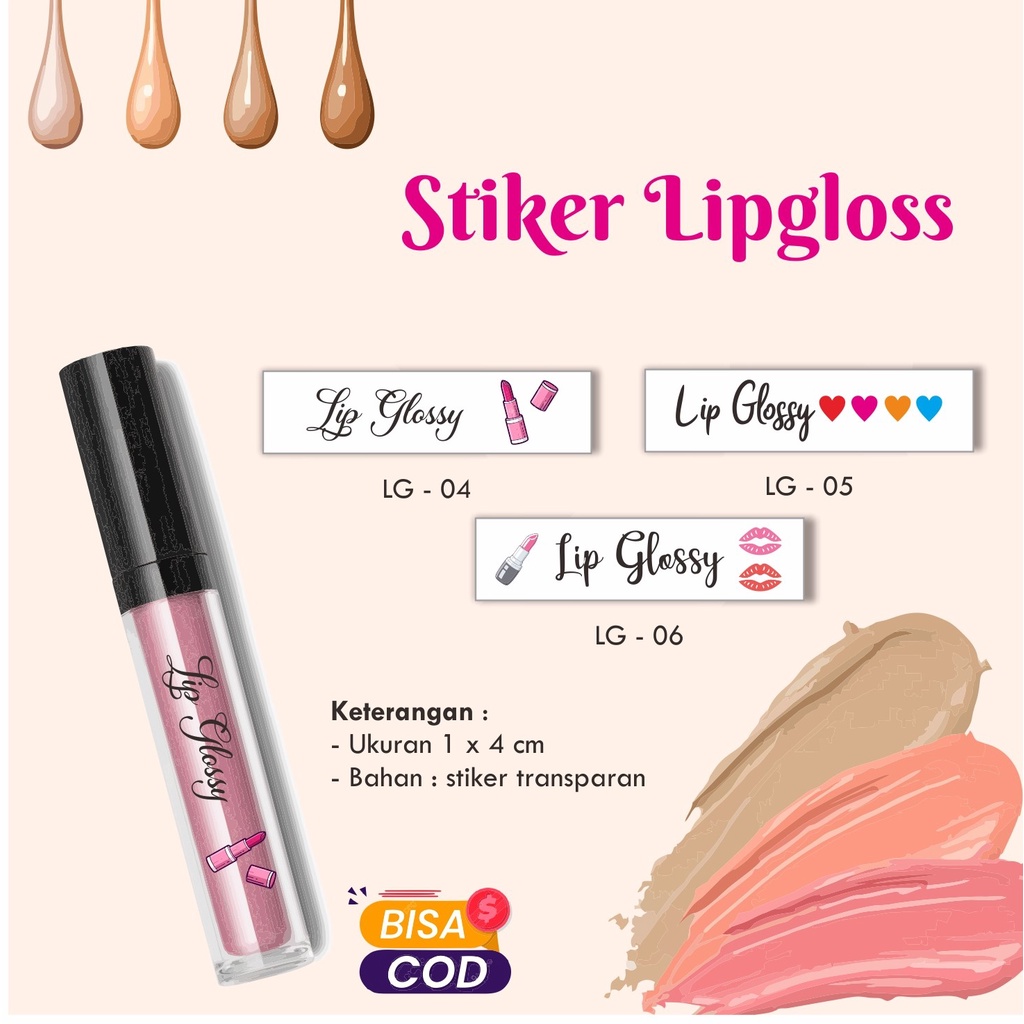 Jual Stiker Lip Gloss / Lipgloss / Lipstik / Parfum | Shopee Indonesia