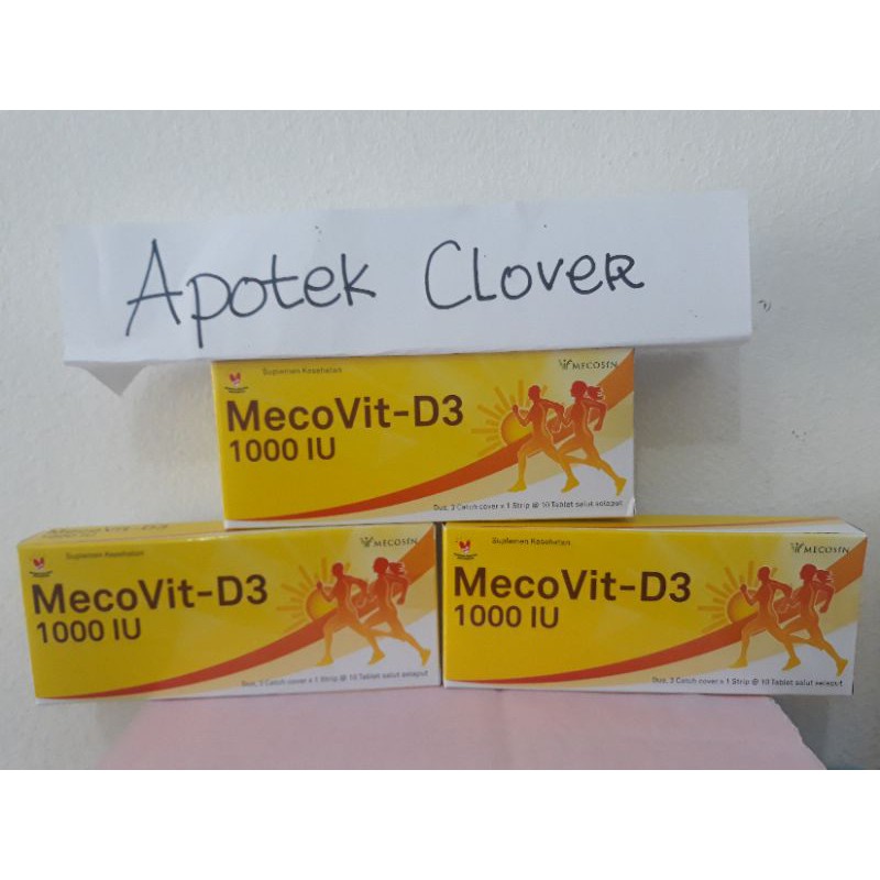 Jual MecoVIT D3 1000 IU, Vitamin D 3 untuk imun dan tulang | Shopee ...