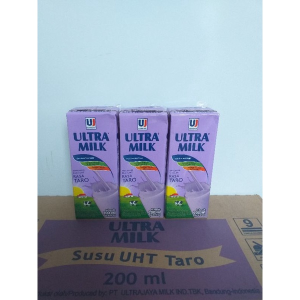 Jual Susu Ultra Milk Rasa Taro 200 ML | Shopee Indonesia