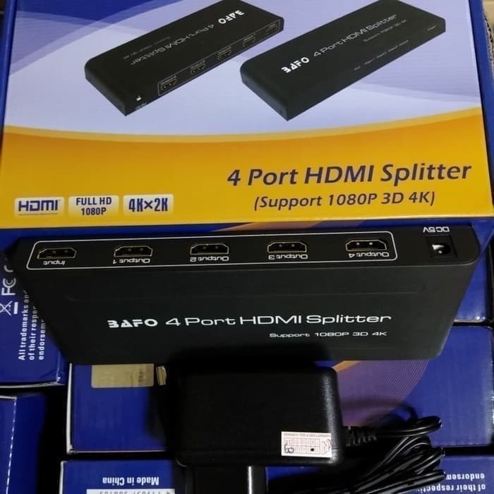 Jual hdmi spliter 4port BAFO / splitter 4 port / 1-4port /splitter 1x4 ...