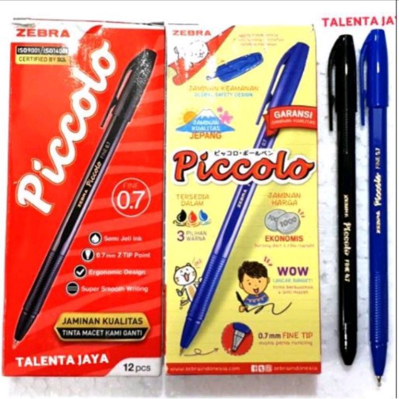 Jual Bolpoint Pulpen Zebra Piccolo 0.7mm (pcs) | Shopee Indonesia