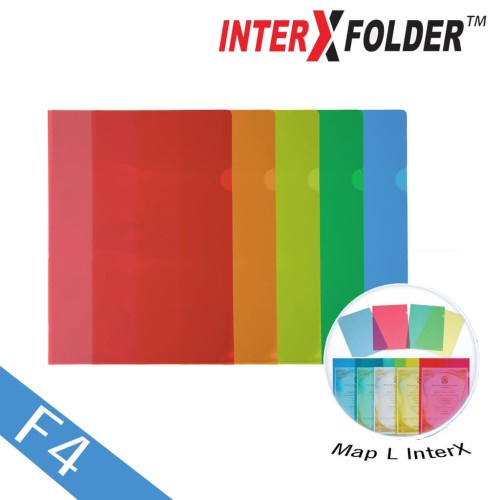 Jual MAP PLASTIK L INTERX FOLIO / F4 MAP SELIP CLEAR SLEEVES LEMBARAN ...