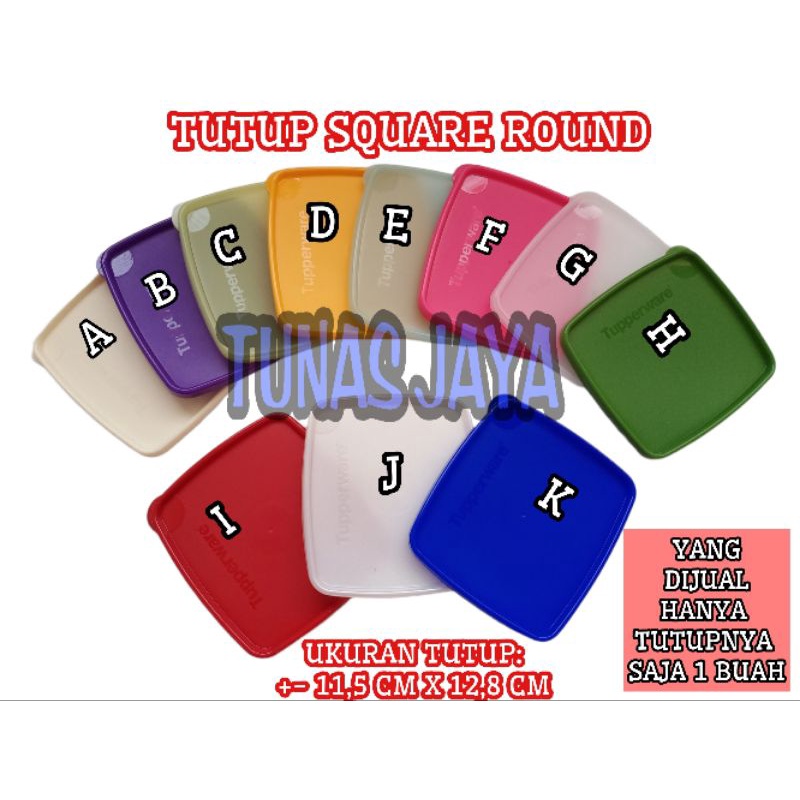 Jual TUTUP TUPPERWARE TOPLES SQUARE ROUND SEAL MODEL LAMA RAINBOW ...
