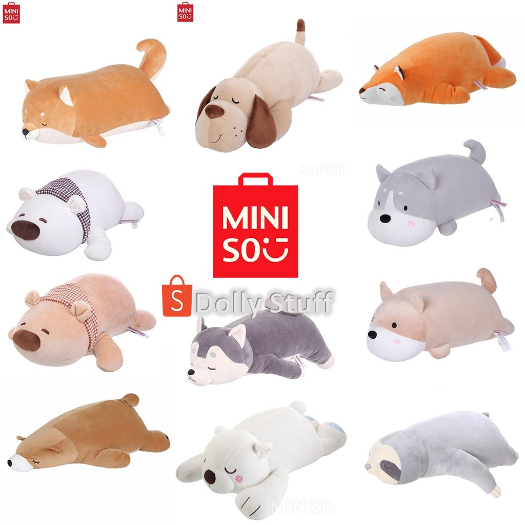 Jual Boneka Beruang miniso life // Boneka Shiba miniso // Ice Bear ...
