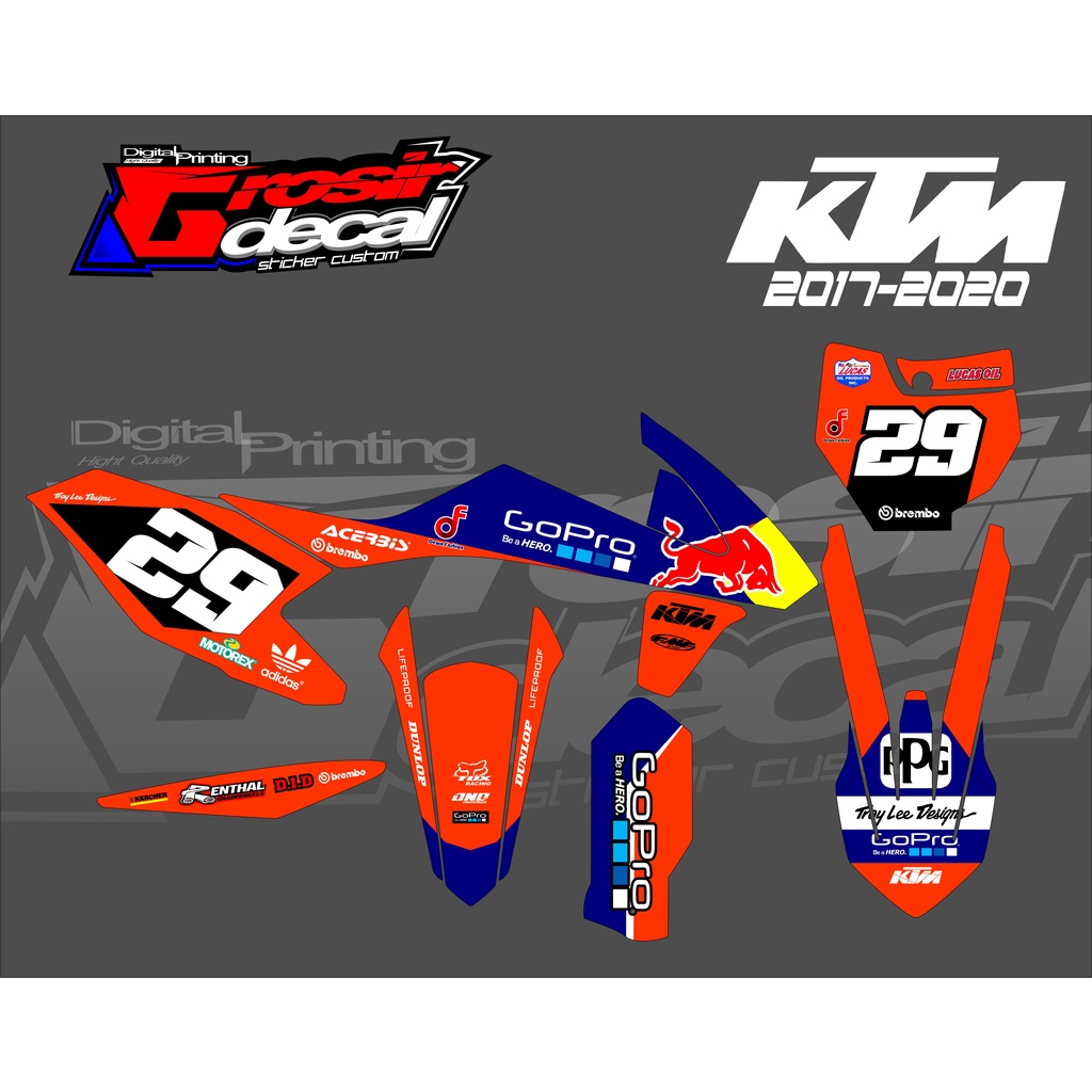 Jual DECAL STICKER KTM 250 2017-2020 DEKAL STIKER KTM 250 FULLBODY ...