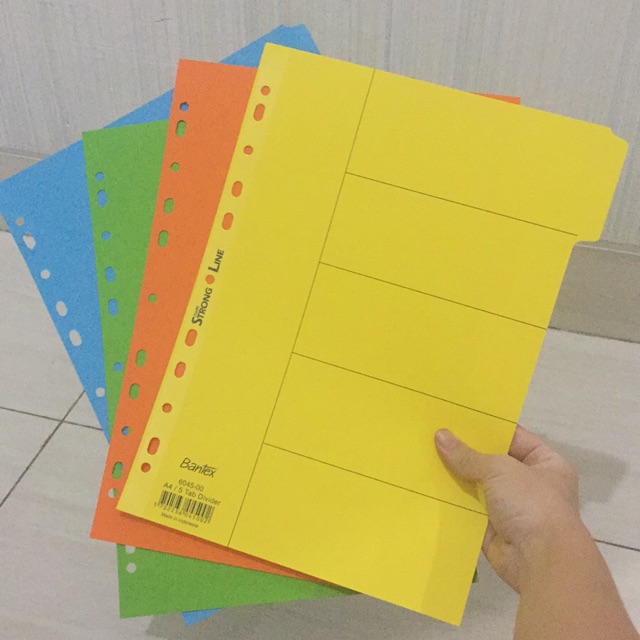 Jual tab divider A4 / pembatas binder A4 original Bantex | Shopee Indonesia