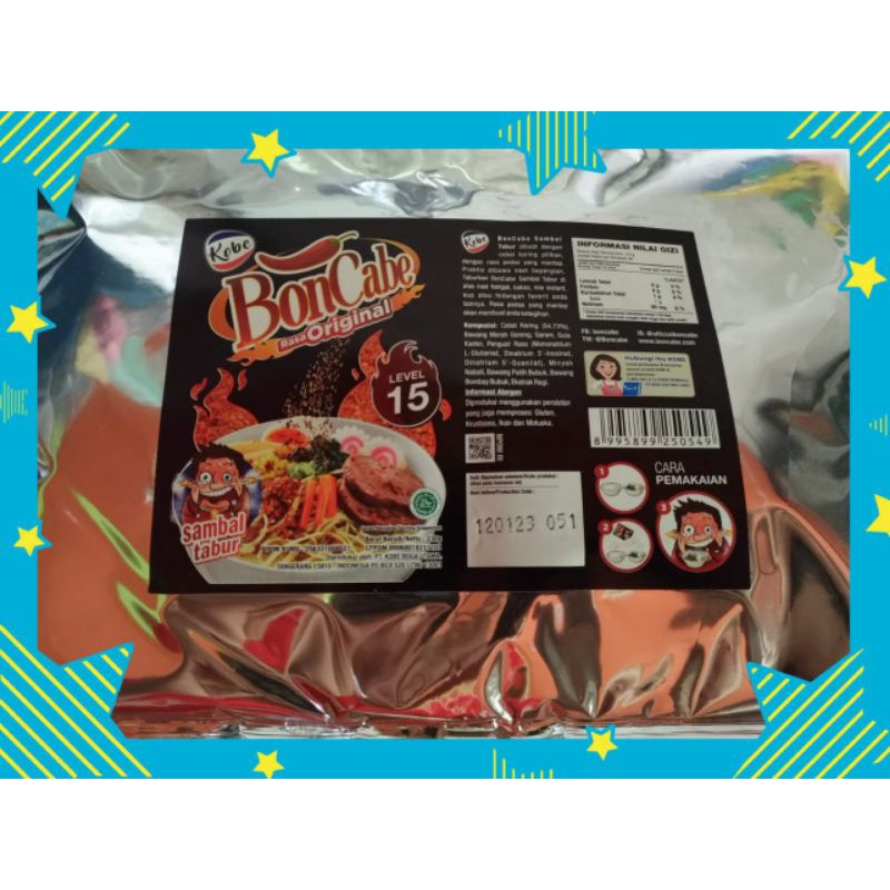 Jual Boncabe sambal tabur level 10 15 /Kobe Bon cabe 10Bag x 230gr /DUS ...