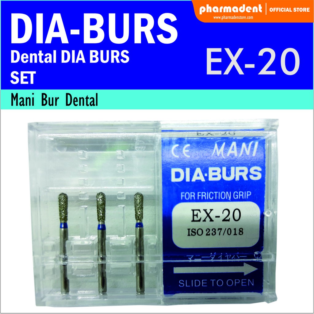 Jual DENTAL DIA BUR SET EX-20 1 pack isi 3 pcs | Shopee Indonesia