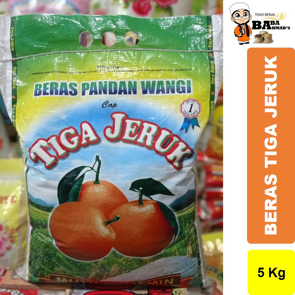 Jual BERAS PREMIUM CAP TIGA JERUK - 5KG/10KG/15KG/20KG/25KG | Shopee ...