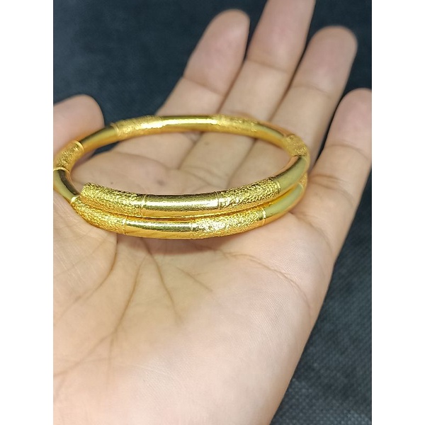 Jual Gelang lapis mas model keroncong bambu,ukuran free size (bisa ...