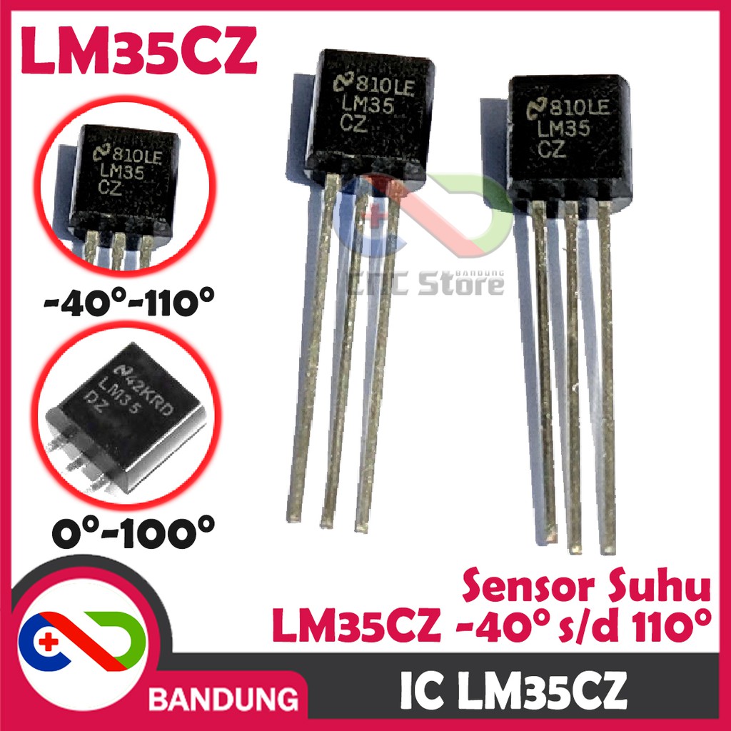 Jual LM35CZ LM35 TEMPERATURE SENSOR TO-92 SENSOR SUHU | Shopee Indonesia