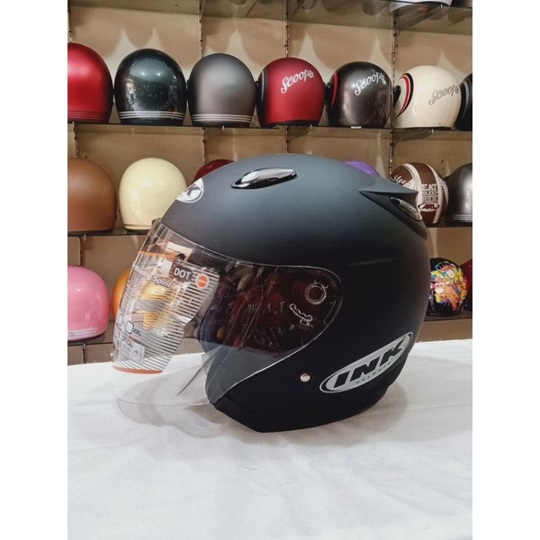 Jual INK Helm Half Face Centro Original Warna Hitam Doff SNI Bisa COD ...