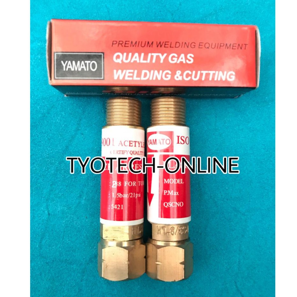 Jual Flashback Arrestor 288 For Regulator Acetylene Cutting Torch (YAMATO) | Shopee Indonesia