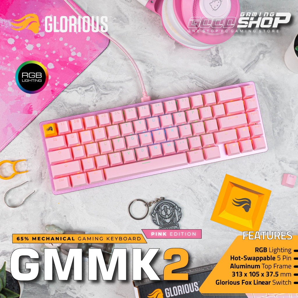 Jual Glorious GMMK 2 65% Pre-Built PINK RGB Mechanical - Gaming ...